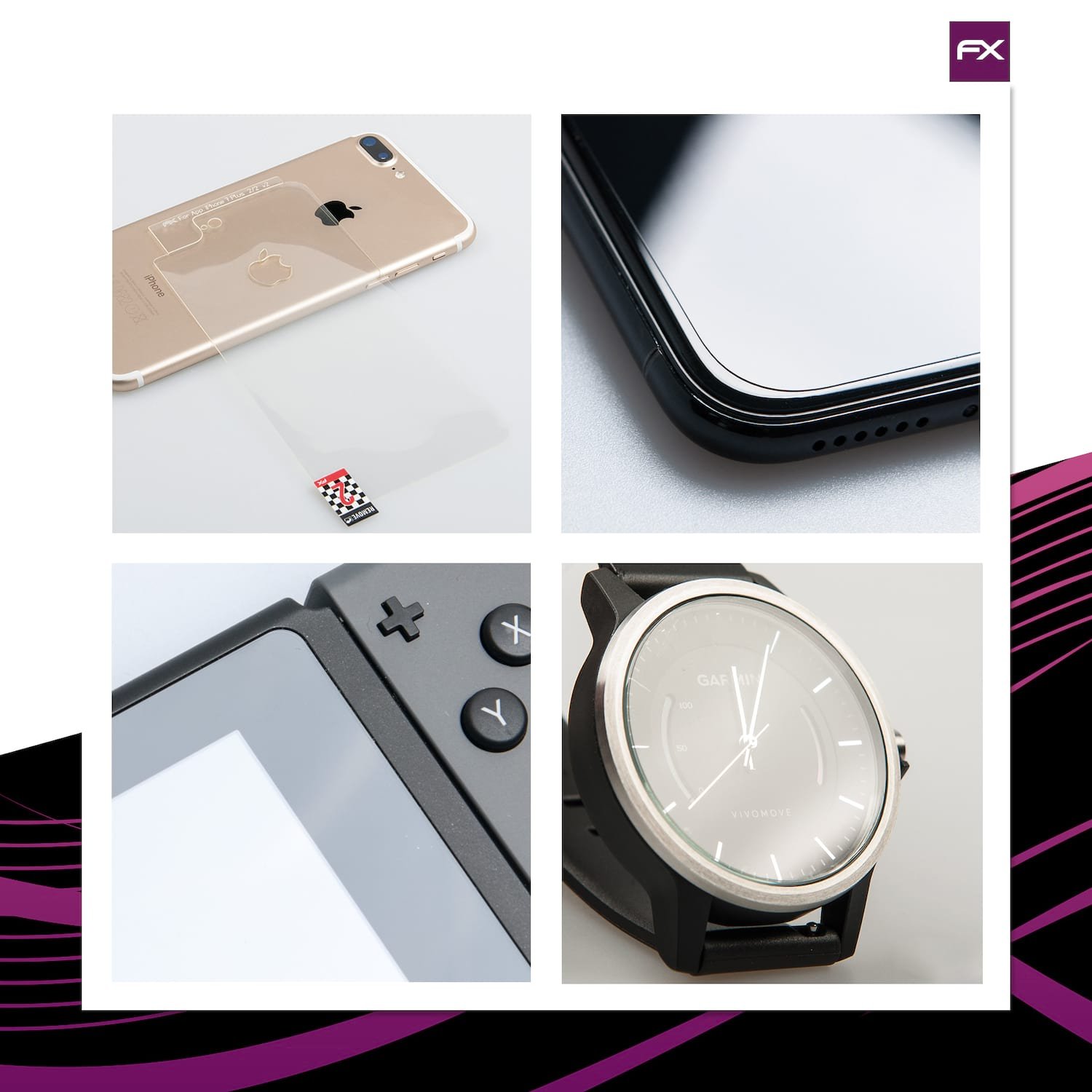 atFoliX Plastic Glass Protective Film compatible with Nextbase 112 Glass Protector, 9H Hybrid-Glass FX Glass Screen Protector of plastic