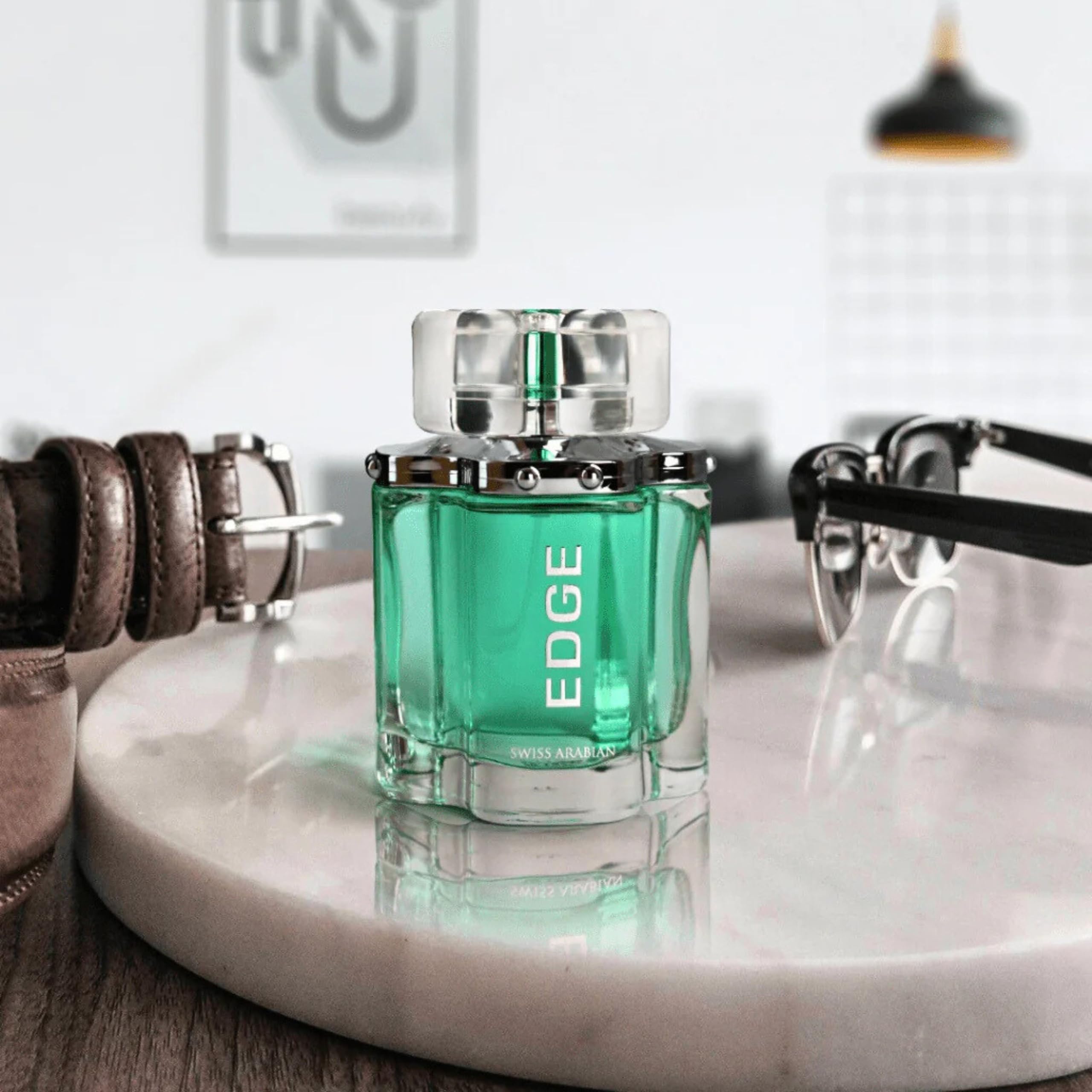 Swiss Arabian EDGE Men, Eau de Parfum 100mL | Clean, Citrusy and Shower Fresh | Lemon, Lavender, Mint, Cinnamon, Cardamom, Cedarwood, Patchouli, Sandalwood | by Oud Perfume Artisan Cologne Spray