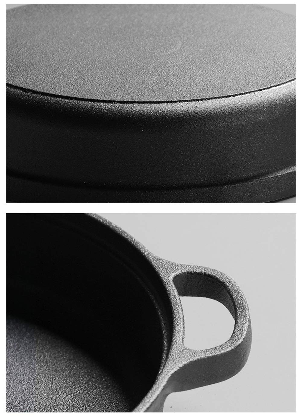 BEIHG Pre-Seasoned Cast Iron Grill Skillet Pan.cast Iron Skillet 9-inch Masterclass Cookware for Barbecue, Stove, Oven or Camping