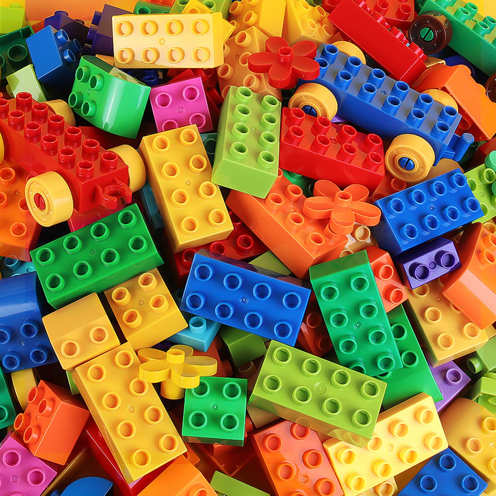 Cutedeer 258 Piece Classic Big Building Blocks Set for Kids Toddlers Compatible with All Major Brands, Large Building Bricks STEM Toys with Gift Box for All Ages Boys Girls