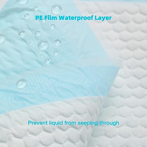 Nihao Honey Disposable Changing Pads for Baby, 30 Pack Portable Diaper Changing Pad Liner, Baby Changing Pad Waterproof Underpads Changing Table Pads Leak-Proof Breathable (Blue, 18x24 Inch)