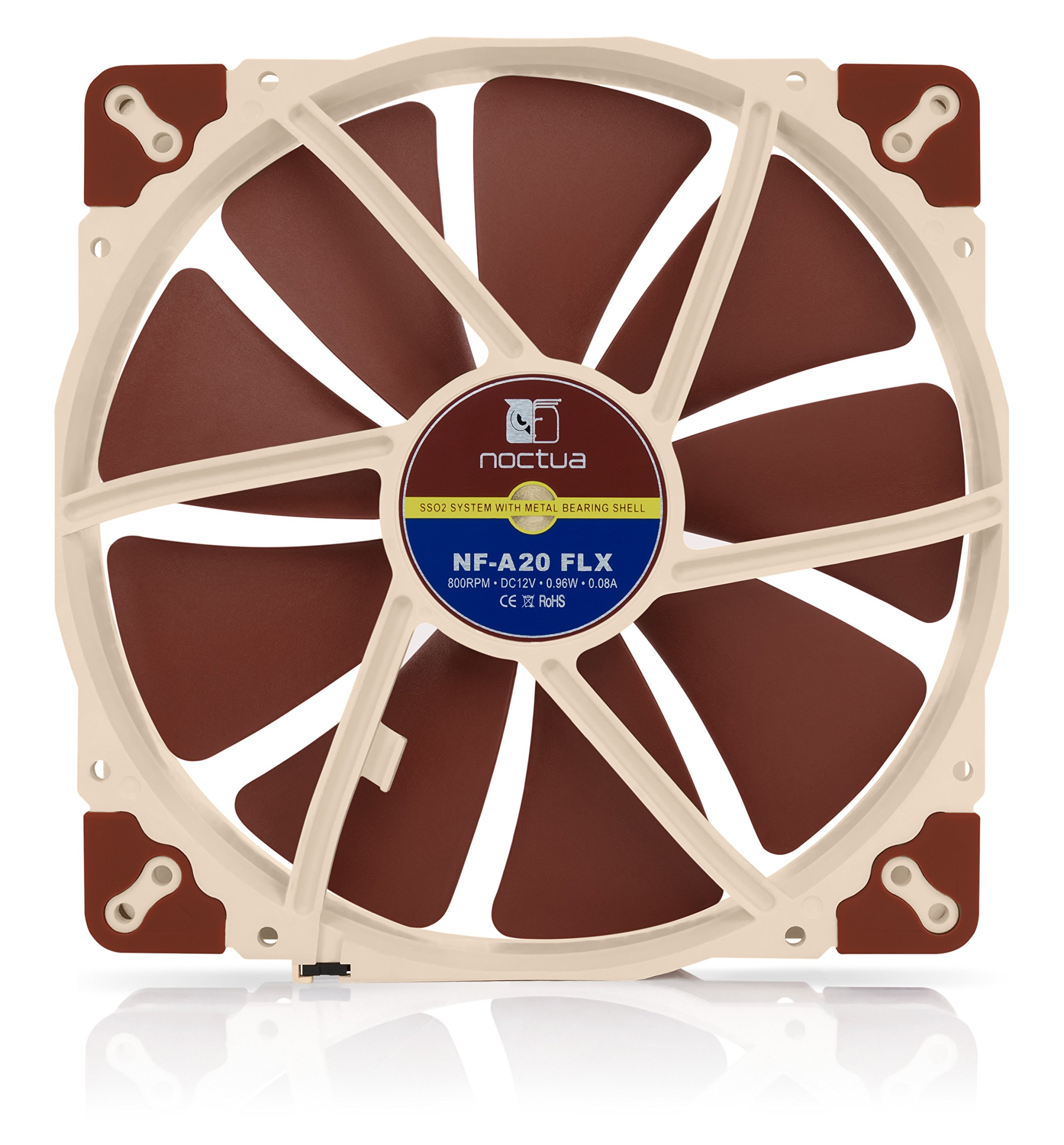 Noctua NF-A20 FLX, Premium Quiet Fan, 3-Pin (200x30mm, Brown)