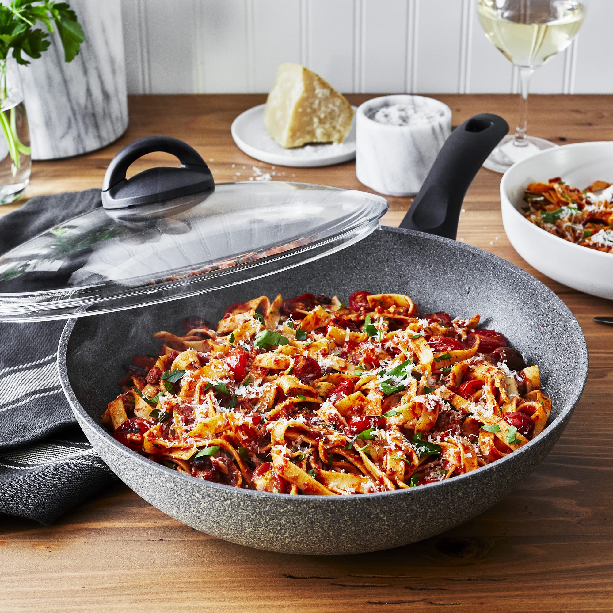 BALLARINI Parma by HENCKELS 11-inch Nonstick Stir Fry Pan, Made in Italy, Durable and Easy to clean