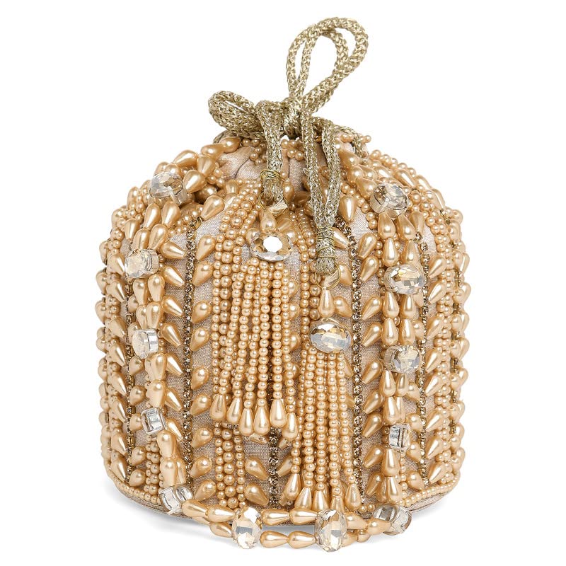 Aheli Indian Potli Bags Gift for Women Evening Bag Clutch Ethnic Bride Purse with Drawstring
