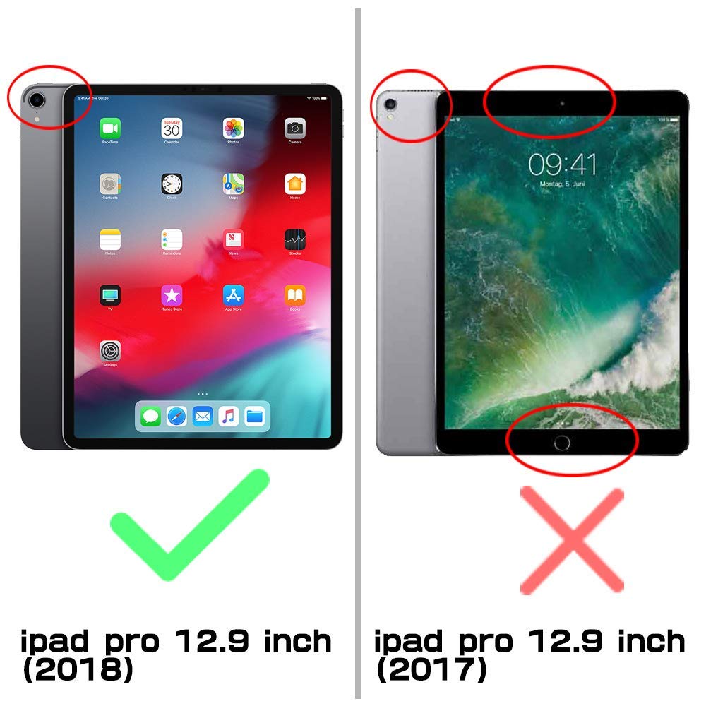 SUPCASE UB Pro Series Case for iPad Pro 12.9 2018, Support Apple Pencil Charging with Built-in Screen Protector Full-Body Rugged Kickstand Protective Case for iPad Pro 12.9 2018 Release (Black)