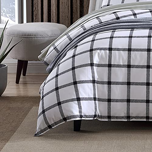 Eddie Bauer Home | Bunkhouse Collection | Comforter Set - 100% Cotton, Medium Weight & All Season Bedding, Includes Matching Shams, Queen, Charcoal