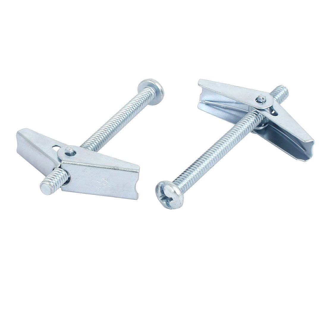 uxcell 1/4-inch x 3-inch Male Thread Spring Loaded Hollow Wall Round Head Toggle Bolt 10pcs