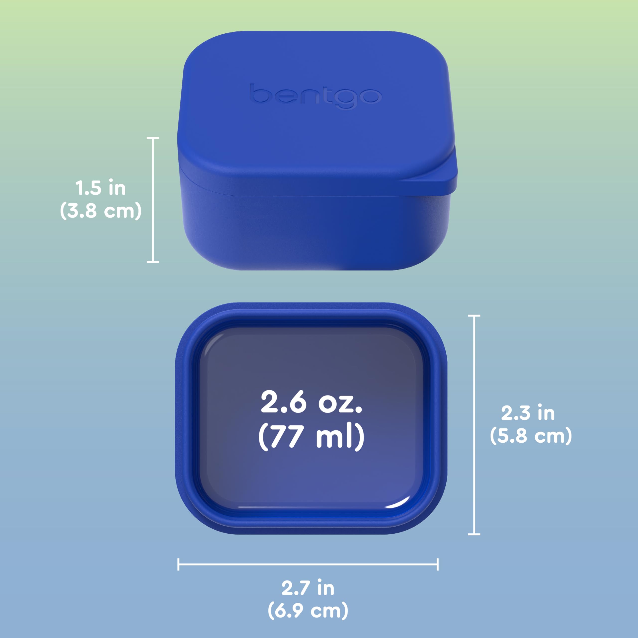 Bentgo® Sidekicks 2-Pack Silicone Container Set - Dipping Sauce Cups for Condiments & Small Snacks, Reusable, Durable, & Leak-Proof Liquid Storage, Salad Dressing Container - 2.6 oz (Lavender & Pink)