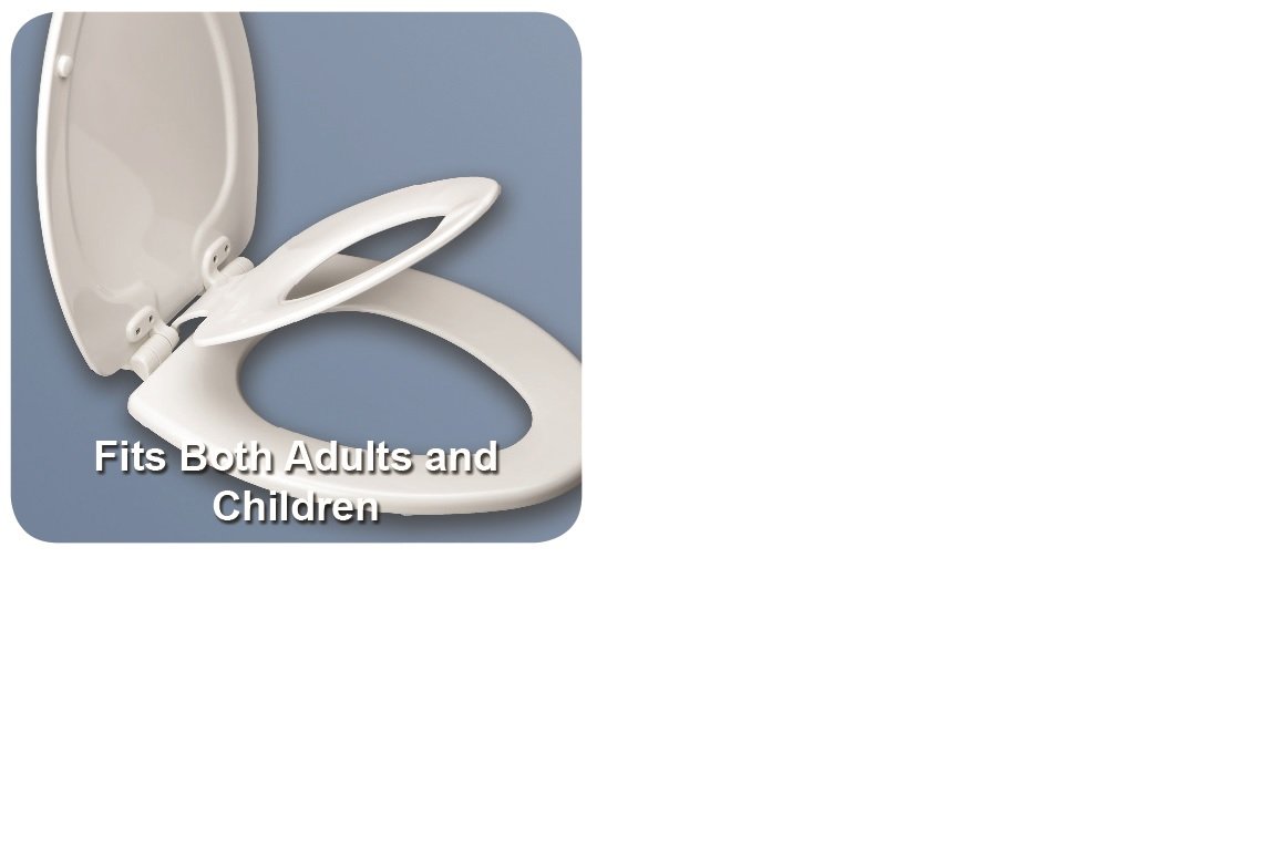 Mayfair 83EC 000 NextStep Child/Adult Built-in Potty Seat with Lift-Off Hinges, Multi, Round