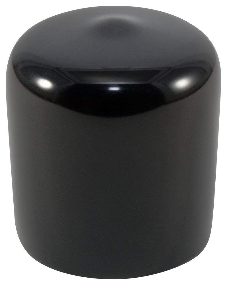 USA Make (75 Piece)β Assorted 1/8" to 1" Black Vinyl Round End Cap Cover for Pipe Plastic Tube Hub Caps Tubing Bolt Screw Rubber Thread Protector Safety Cover