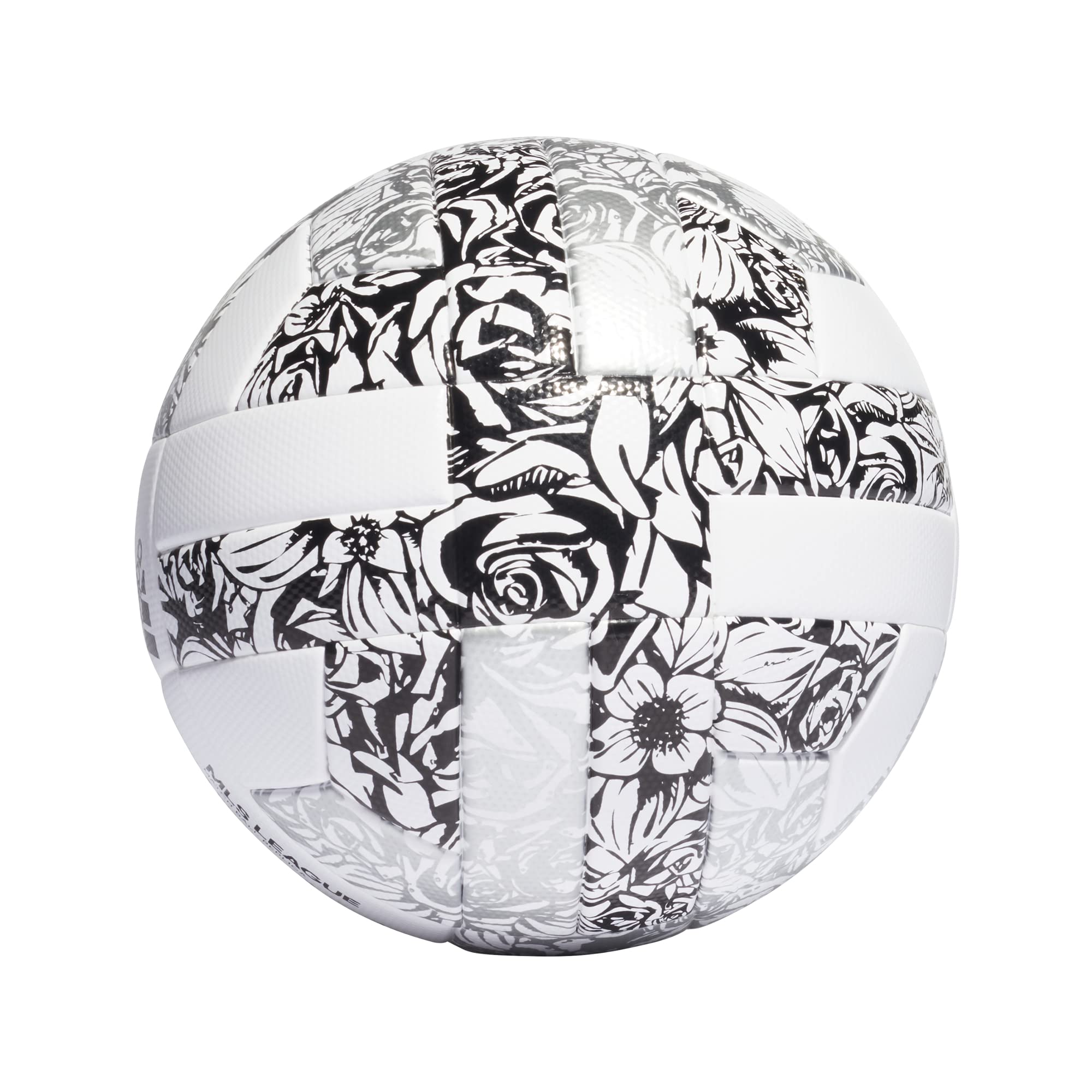adidas Unisex-Adult MLS League Nativo Ball, White/Black/Iron Metallic, 5