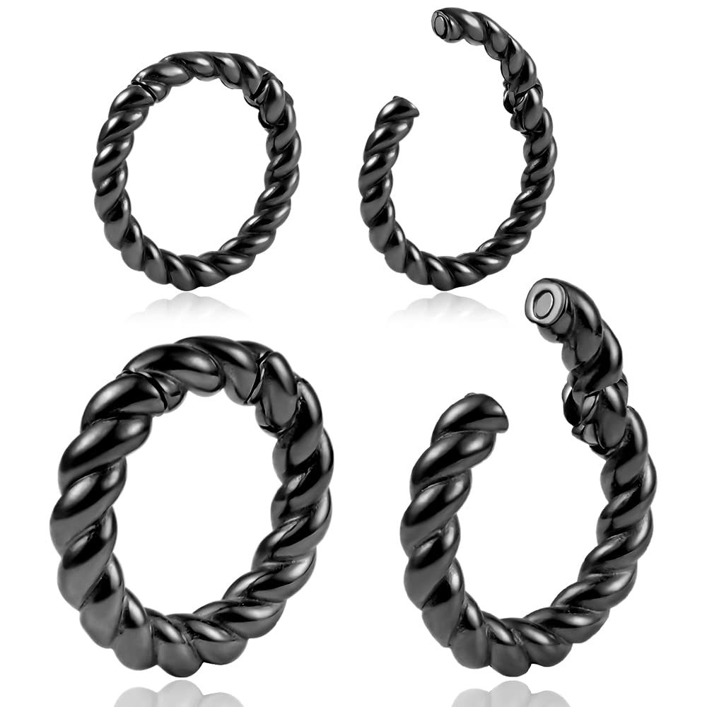 Atomhole 2 PCS Ear Hanger Weights For Stretched Ear Gauges 0g 2g Stainless Steel Ear Heavy Dangle For Women Plugs Tunnels Piercing Body Jewelry (6mm(2G), Silver)