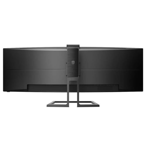 PHILIPS Brilliance 499P9H 49" SuperWide Curved Monitor, Dual QHD 5120x1440 32:9, USB-C Docking, KVM Switch, HDMI/DisplayPort, Windows Hello Pop-Up Webcam, SmartErgoBase, LightSensor