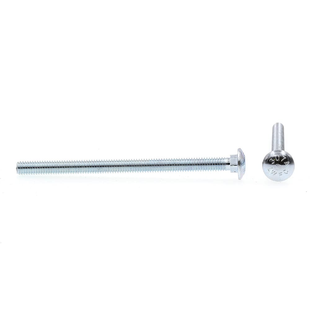 Prime-Line 9063229 Carriage Bolts, 5/16 In.-18 X 5 In., A307 Grade A Zinc Plated Steel (25 Pack)