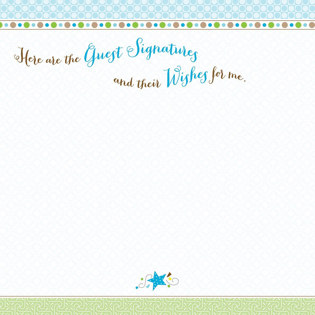Lillian Rose 1st Birthday Keepsake Memory Book, Blue, 7"