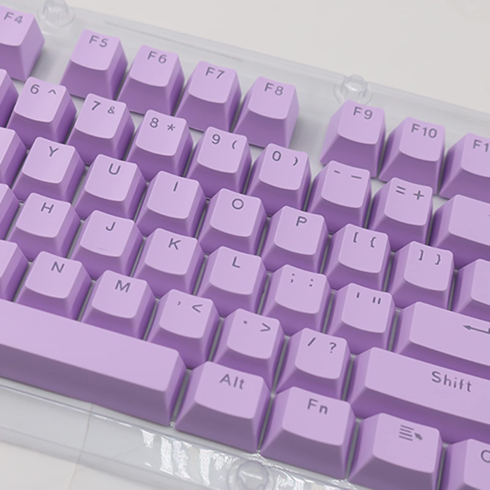 areclern 104 Pcs Keycaps for Gaming Mechanical Keyboard, Translucent Anti-Slip Profile Key Caps Accessories for Office White
