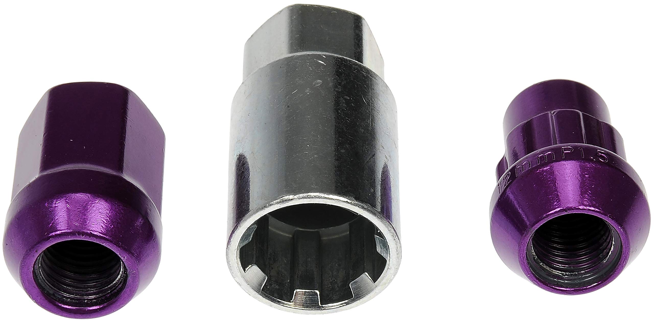 Dorman 713-375J Purple Acorn Wheel Nut Lock Set Compatible with Select Models, 20 Pack