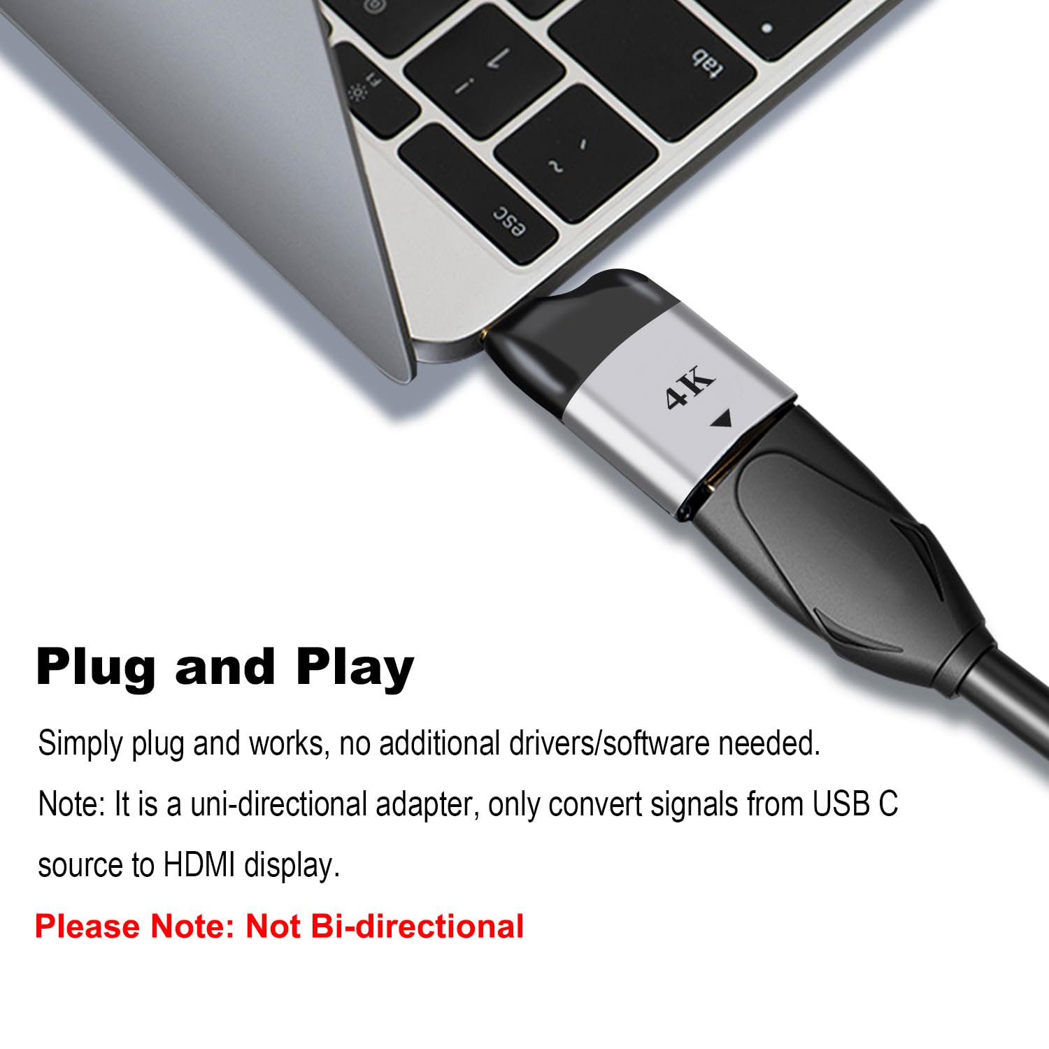 AreMe USB C to HDMI Adapter (2 Pack), 4K UHD Type-C to HDMI Female Converter for MacBook Pro/Air, Surface, iPad Pro, Galaxy and More