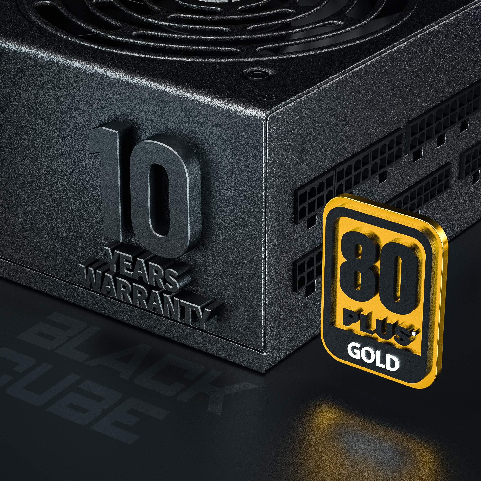 ARESGAME AGT Series ATX 3.0 & PCIE 5.0 1000W Power Supply, 80+ Gold Certified, Fully Modular, FDB Fan, Compact 140mm Size, 10 Year Warranty, ATX Gaming Power Supply