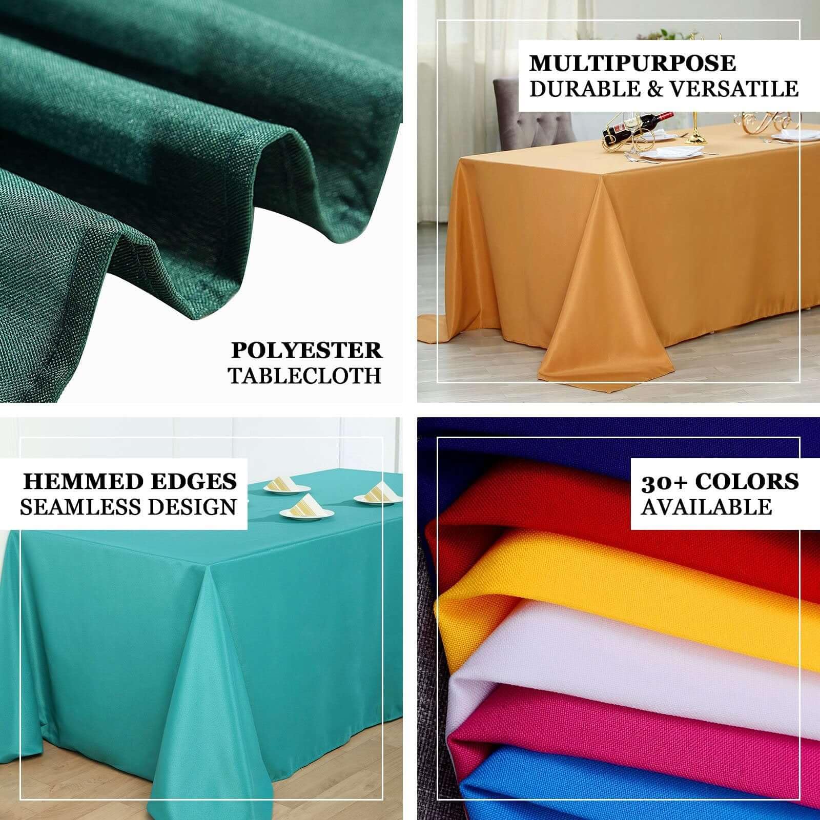 Efavormart Rectangle Tablecloth, 90"x132" Stain & Wrinkle Resistant Washable Table Cloth, Oblong Decorative Polyester Fabric Table Cover for Dining, Party, Wedding & Baby Shower- Burgundy