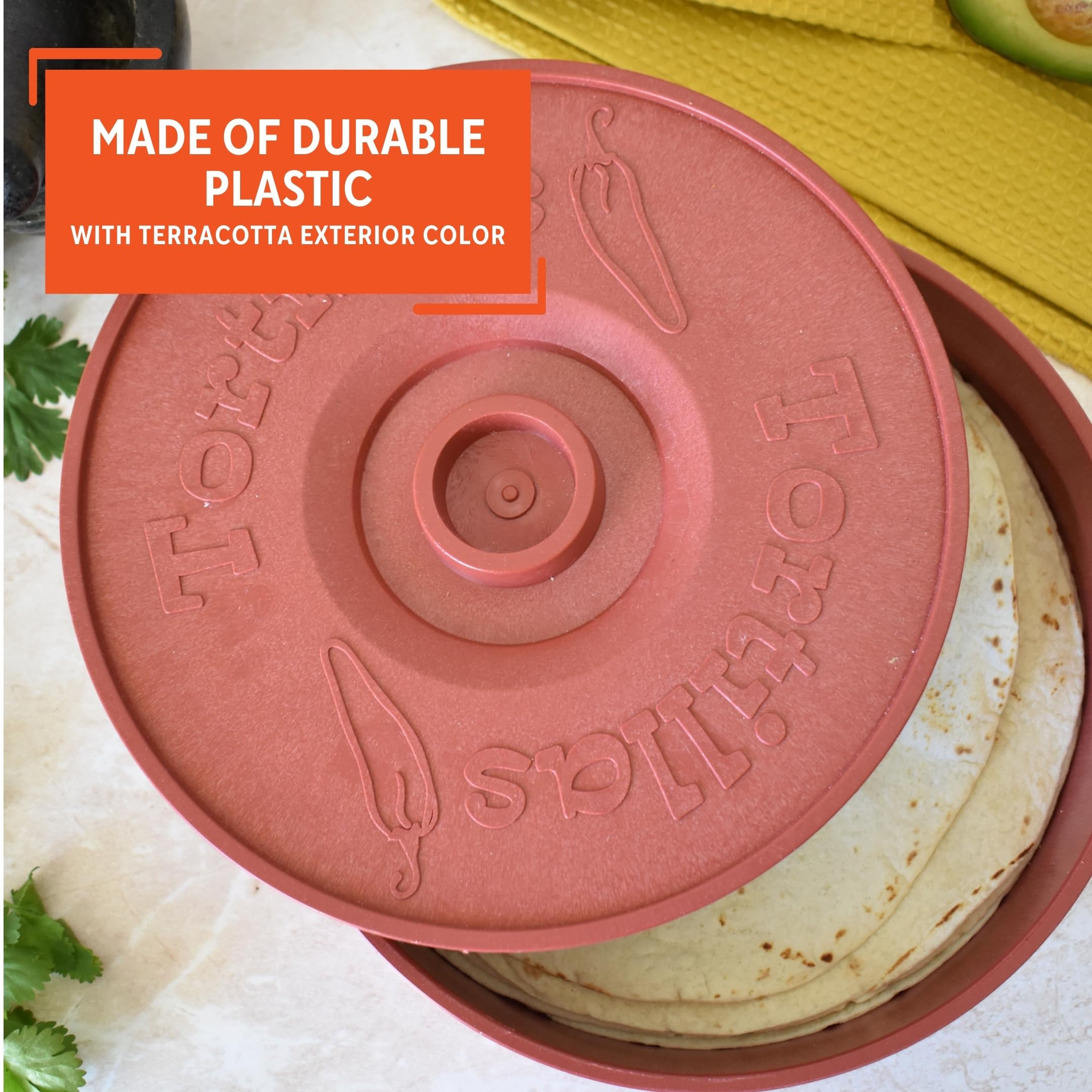 IMUSA 8in Tortilla Warmer, Terracotta