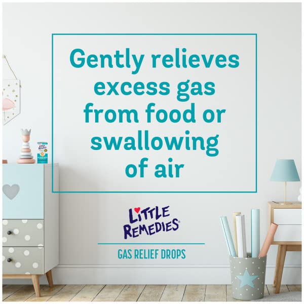 Little Remedies Gas Relief Drops, Natural Berry Flavor, Safe for Newborns 1.0 Fl Oz (Pack of 3)