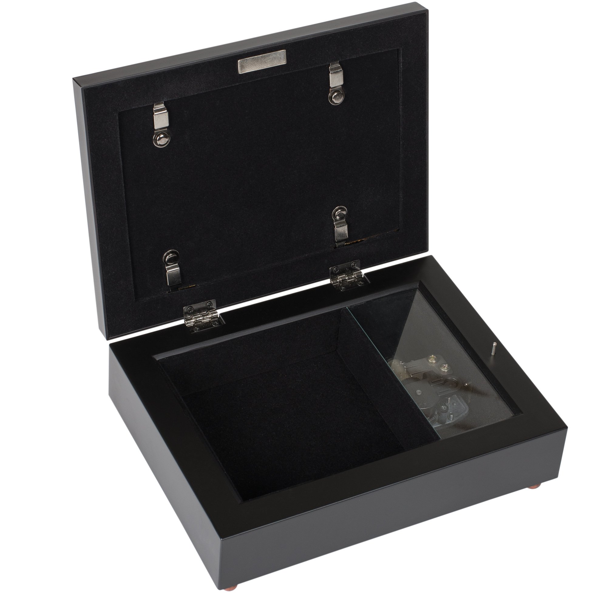 Cottage Garden Congratulations Graduate Matte Black Jewelry Music Box Plays Pomp and Circumstance