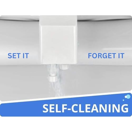 BIDETØASIS Bidet Double-Nozzle Non-Electric Bidet for Toilet, with Front and Rear Washing Functions as Well as a self-Cleaning Mechanism. Adjustable Water Pressure. Easy to Install. (Black)