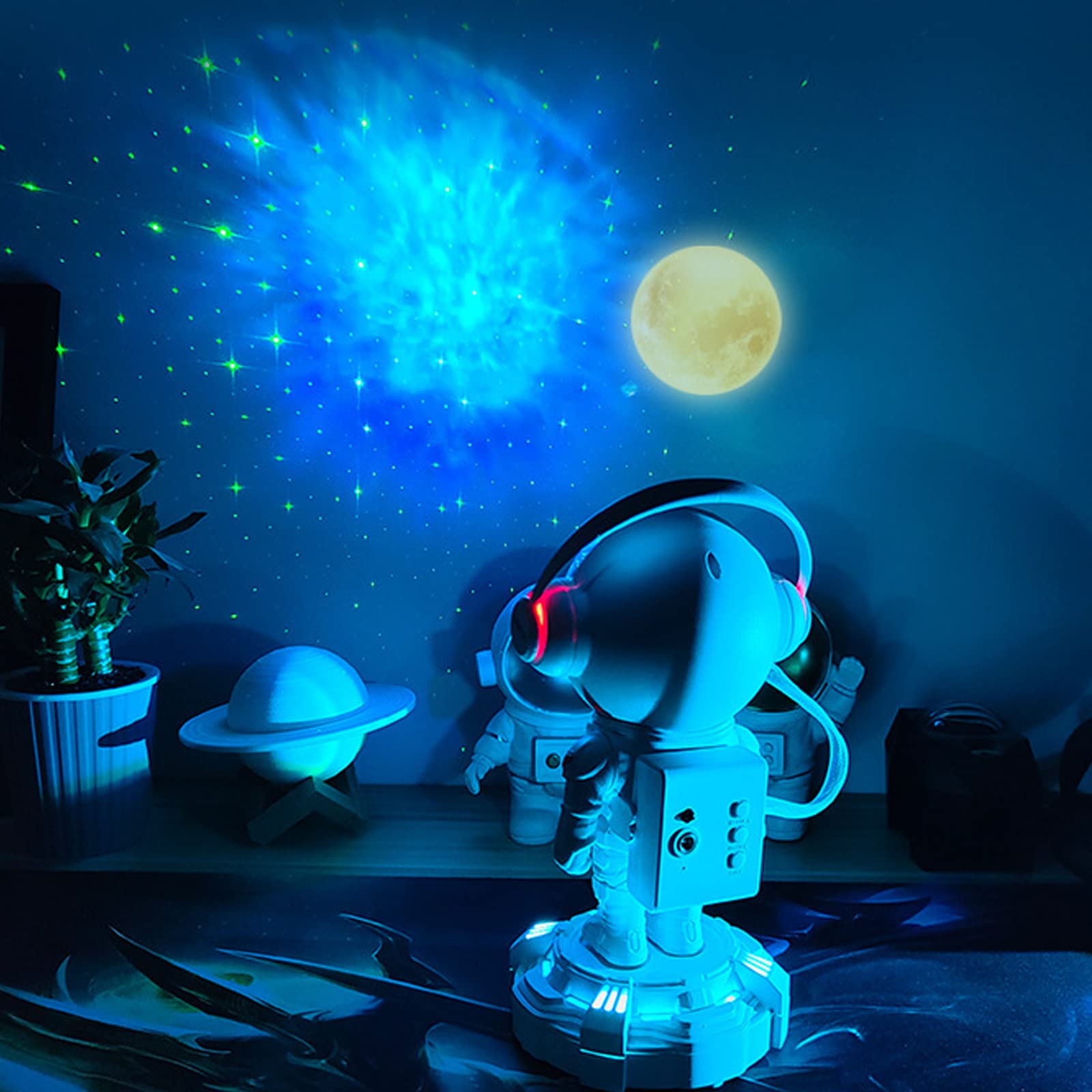 Astronaut Star Space Projector Galaxy Night Light with Sound Box with Timer, Remote Control, Bedroom Decor Aesthetics, Gifts for Kids and Adults