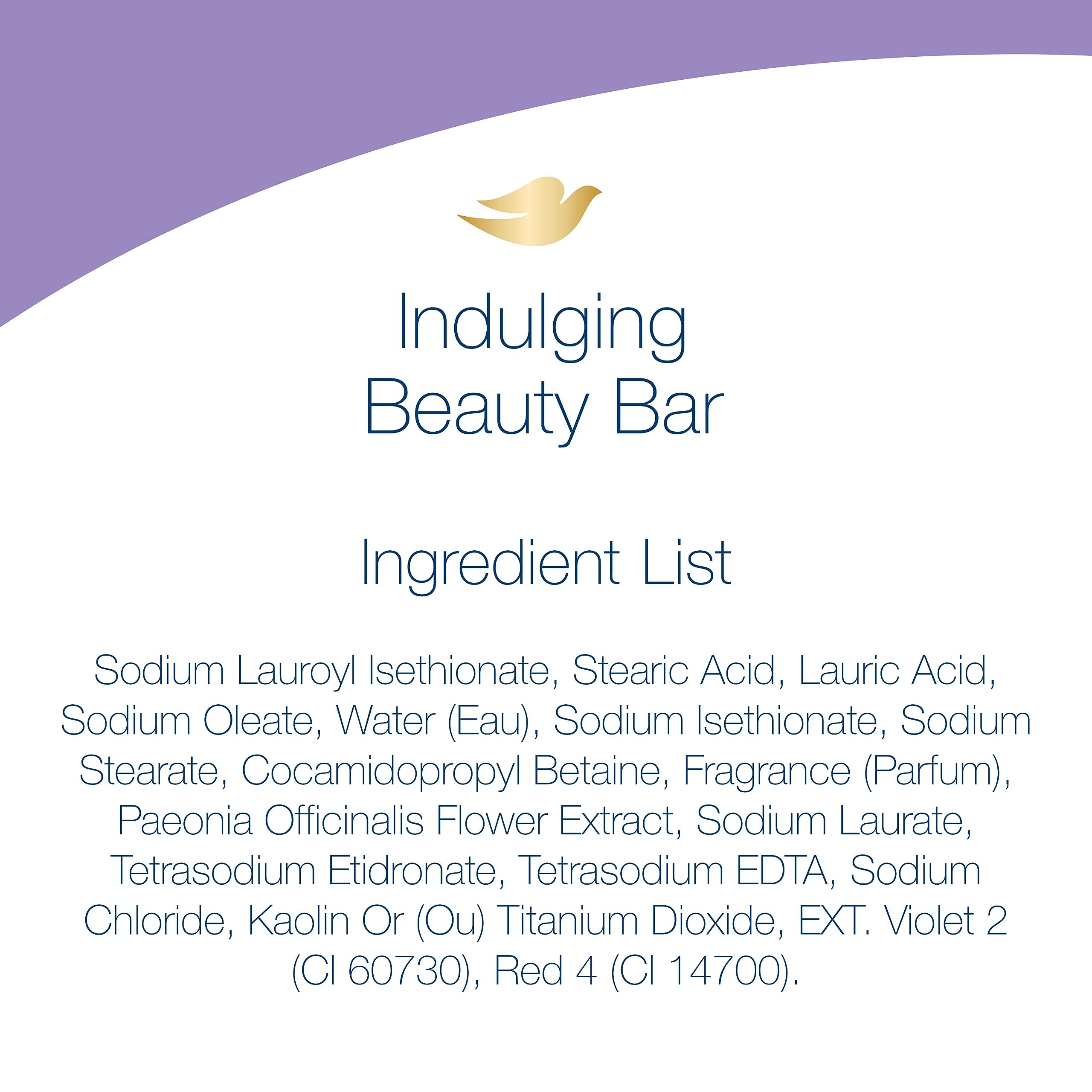 Dove Beauty Bar Gentle Skin Cleanser Moisturizing, Sweet Cream and Peony Scented, 3.75 oz, 8 Bars