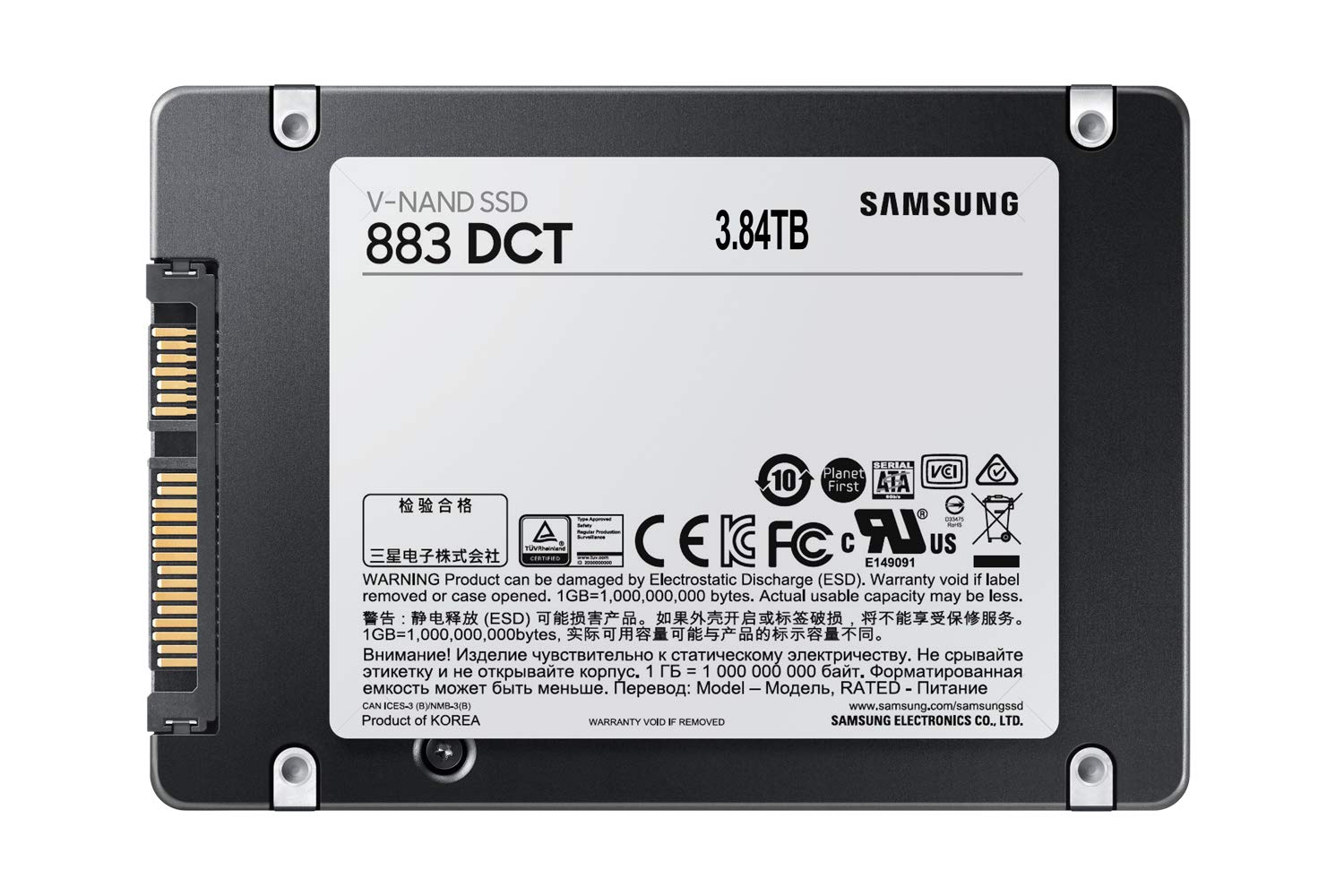 SAMSUNG 883 DCT Series SSD 960GB - SATA 2.5” 7mm Interface Internal Solid State Drive with V-NAND Technology for Business (MZ-7LH960NE)
