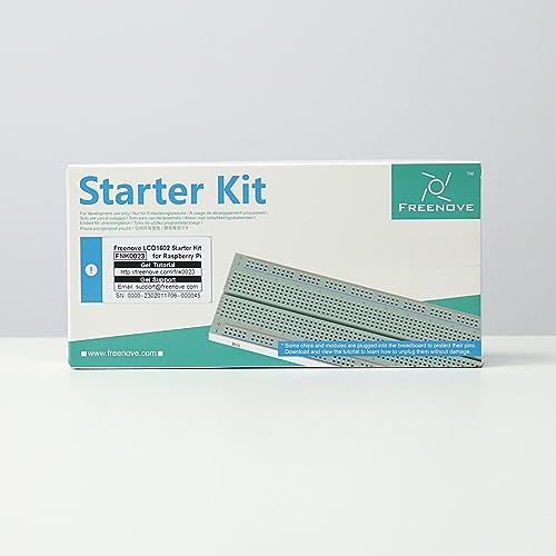 FREENOVE LCD 1602 Starter Kit for Raspberry Pi 5 4 B 3 B+ 400 Zero 2 W, 535-Page Detailed Tutorial, Python C Java Scratch Processing Code, 151 Items, 69 Projects (Raspberry Pi NOT Included)