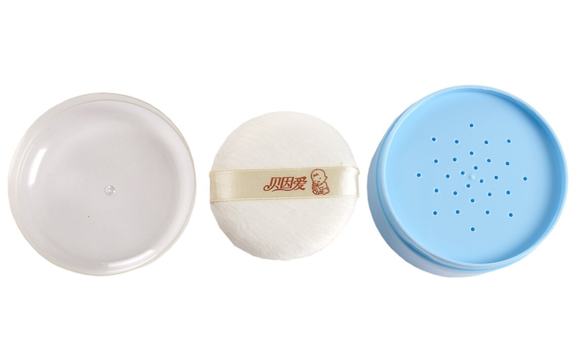Topwon 3.5'' Baby After-Bath Powder Puff Kit Container Dispensor Case with Sifter | BPA Free (1 Packed)