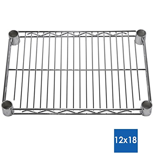 Shelving Inc. 12" d x 18" w x 84" h Chrome Wire Shelving with 5 Tier Shelves, Weight Capacity 800lbs Per Shelf