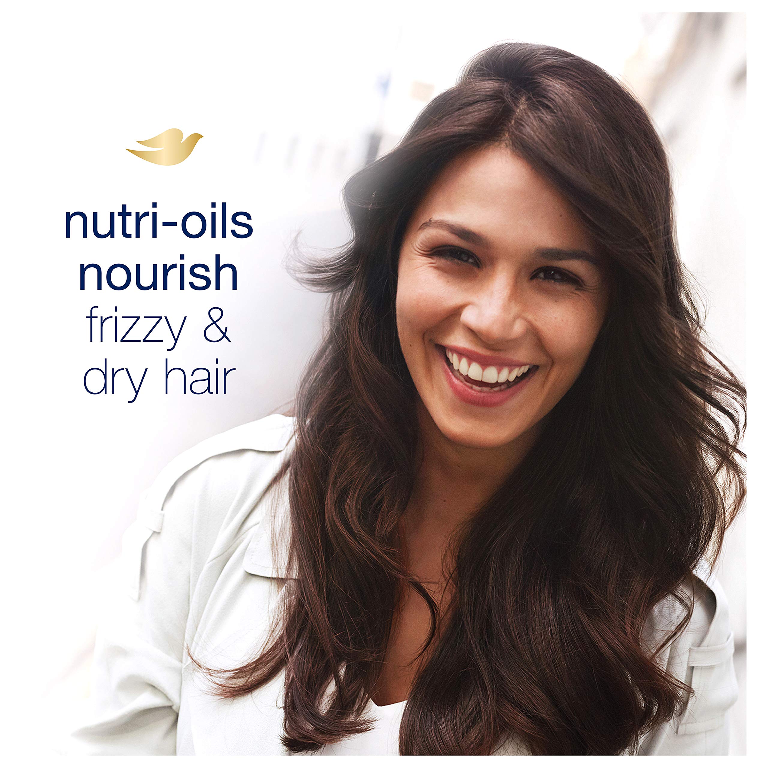 Dove Nutritive Solutions Dry Hair Shampoo for Frizz Control Oil Therapy with Nutri-Oils Moisturizing Shampoo Formula Smooths Hair 12 oz, 4 Count