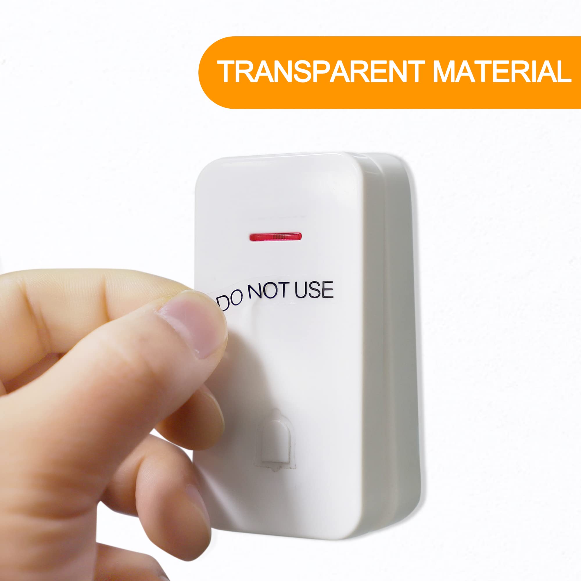 TOMALL 500Pcs Light Switch Labels Stickers with Text Transparent Household Light Fan Heater Bathroom Kitchen Garage DO NOT USE for New Home Office Hotel Public Places