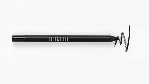 Lord & Berry SMUDGEPROOF Eye Liner - Soft & Creamy VEGAN Formula, Long Lasting Morning to Night Waterproof Eyeliner Pencil, Easy to Use Eye Makeup - Black Eyeliner