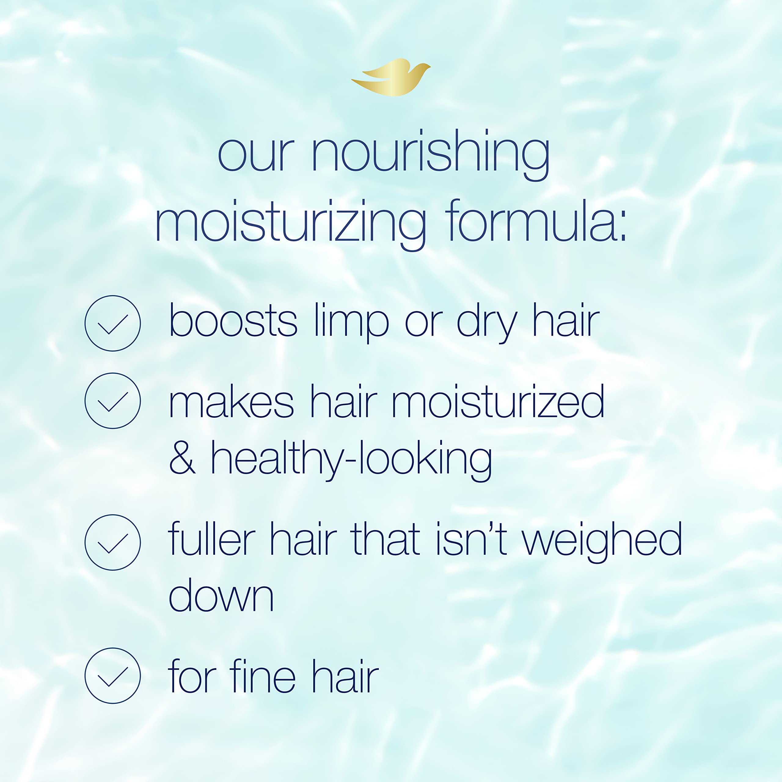 Dove Oxygen Moisture Conditioner Volumizes Fine Hair with Bio-Nourish Complex 12 oz