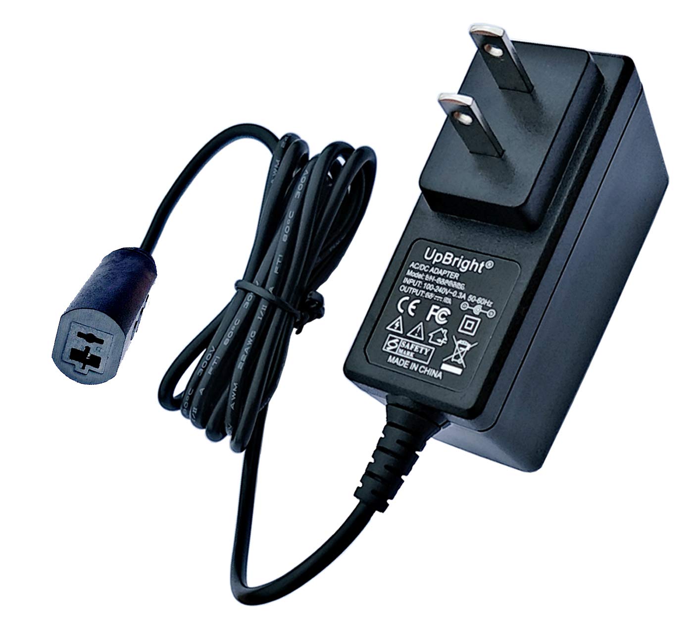 UpBright 2-Prong 4.5V AC/DC Adapter Compatible with YB YB052-0450200U-2A Christmas Tree Dongguan YouBei Electronics Co Ltd DC4.5V 200mA 2000mA 4.5VDC 5VDC 5V 0.2A 1A 2A Class 2 Power Supply Charger