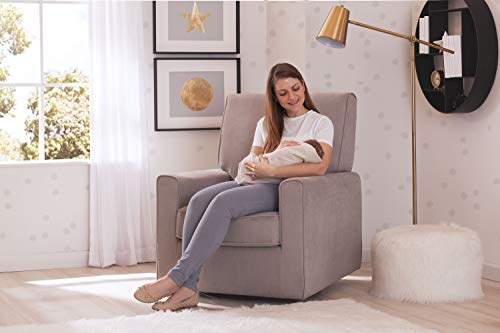 Delta Children Ava Nursery Glider Swivel Rocker Chair, Dove Grey
