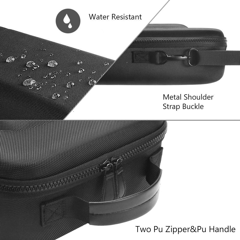 CrustPro Fashion Travel Case for Oculus Quest VR Gaming Headset and Controllers Accessories Waterproof Carrying Bag (Black)