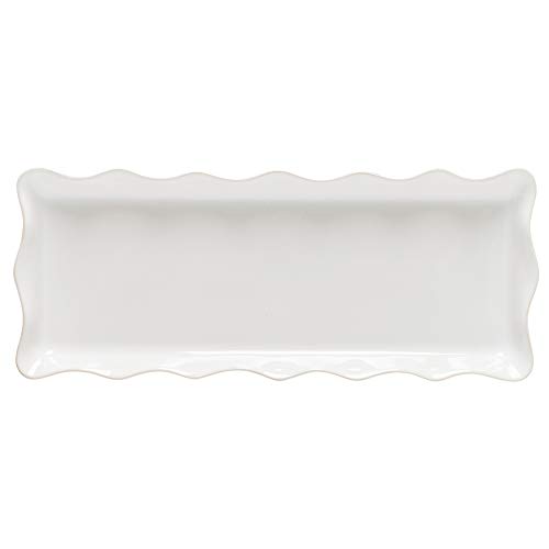 Casafina, Cook & Host collection, Stoneware Serveware, Rectangular tray, white, 17''