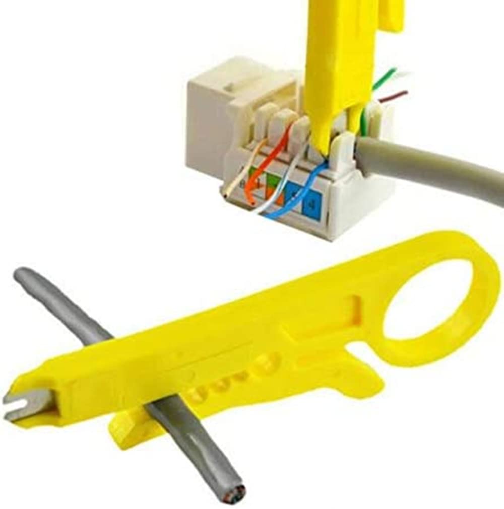 Mini Wire Stripper 3 Pcs Network Wire Stripper Punch Down Cutter for Network Wire Cable, RJ45/Cat5/cat6 Data Cable, Telephone Cable and Computer UTP Cable