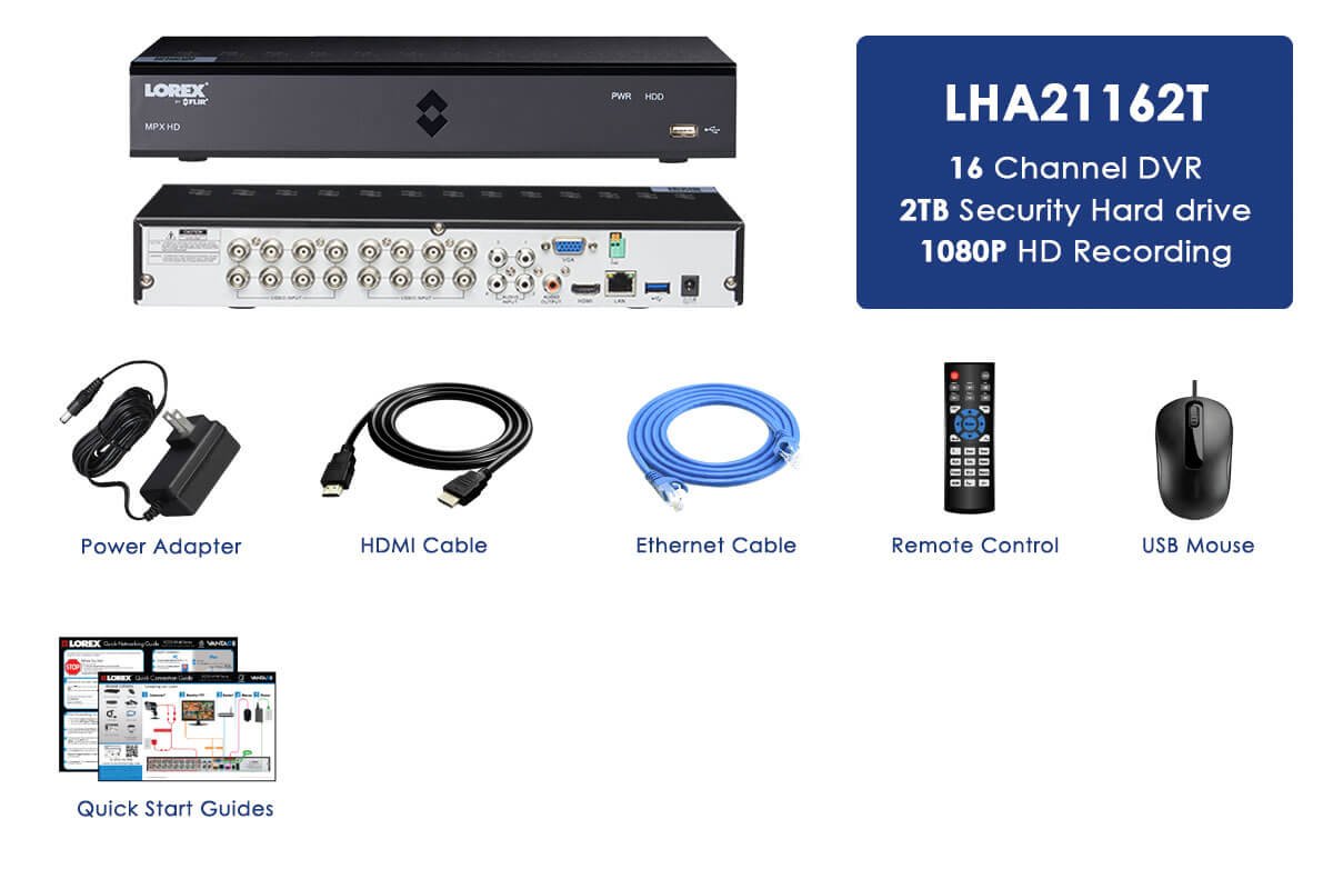 Lorex LHA21162T True HD1080p 16 CH DVR 2TB HDD LHA2000 series