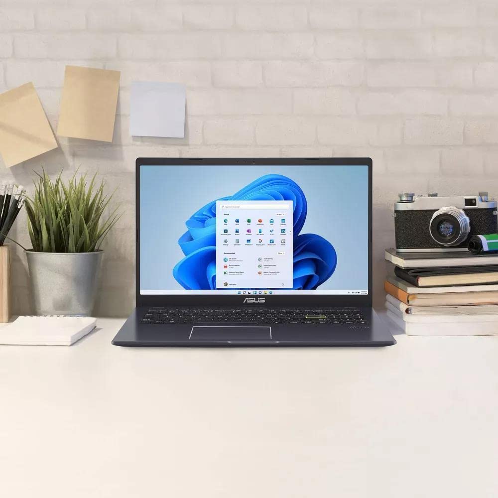 ASUS Newest Ultra Thin Laptop, 15.6” HD Display, Intel Pentium Processor, 384GB SSD(128GB eMMC+256GB PCIe SSD), 4GB RAM, WiFi, Bluetooth, USB, Windows 11 Home S, 1 Year Microsoft 365, Black, JVQ+MP