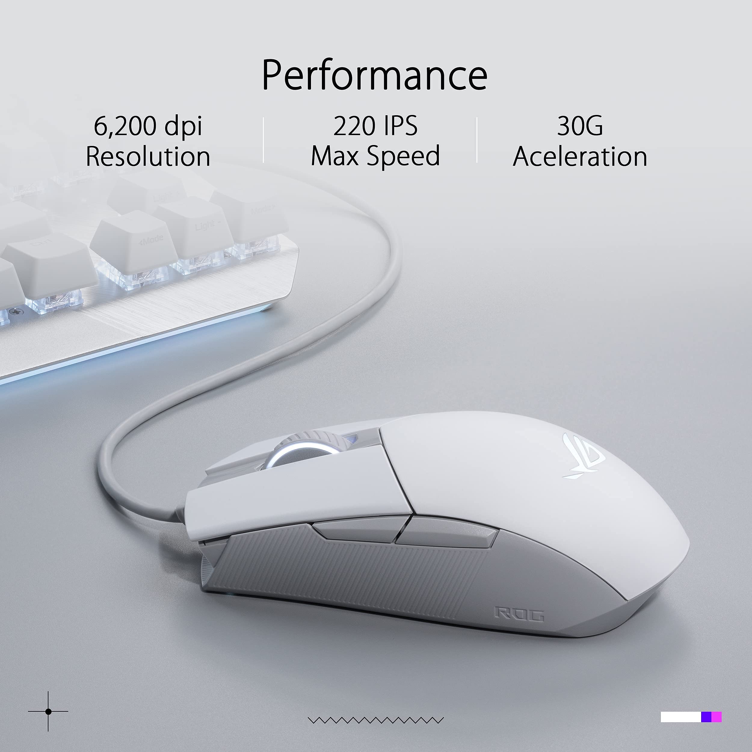 ASUS ROG Delta White Gaming Headset + ROG Strix Impact II Moonlight White Gaming Mouse Bundle