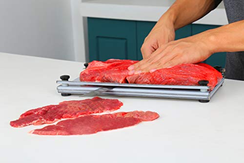 shop-ezy Meat slicer Stainless Steel Jerky Maker Cutting Board With 10-Inch Professional Slicing and Carving Knife