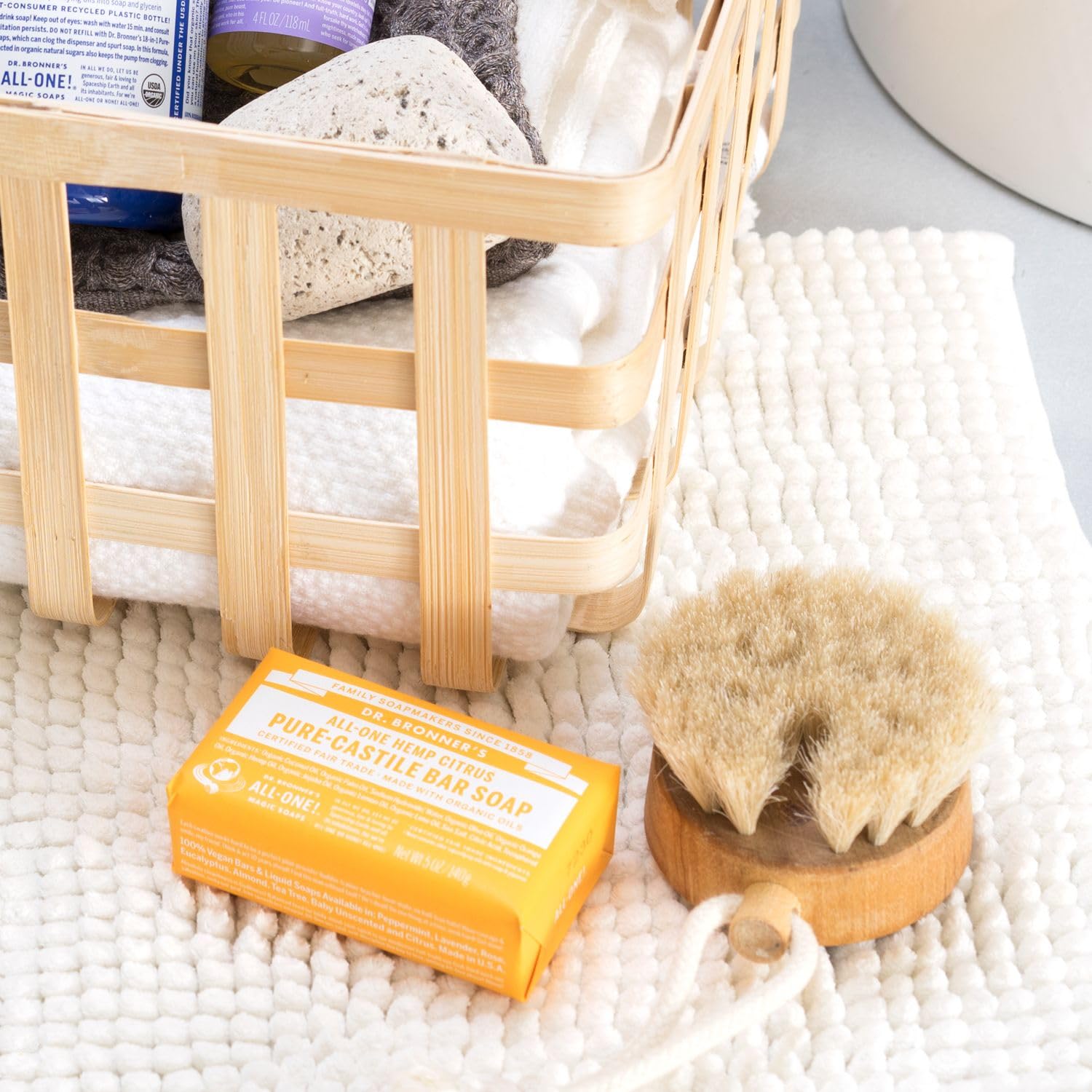 Dr. Bronner's - Pure-Castile Bar Soap (Citrus, 5 ounce) - Made with Organic Oils, For Face, Body and Hair, Gentle and Moisturizing, Biodegradable, Vegan, Cruelty-free, Non-GMO