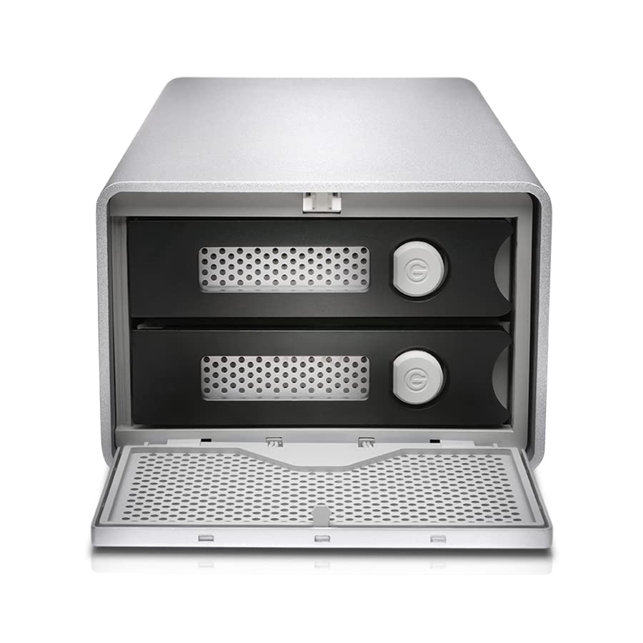 G-Technology 16TB G-RAID with Thunderbolt 2 and USB 3.0, Removable Dual Drive Storage System, Silver - 0G04097-1