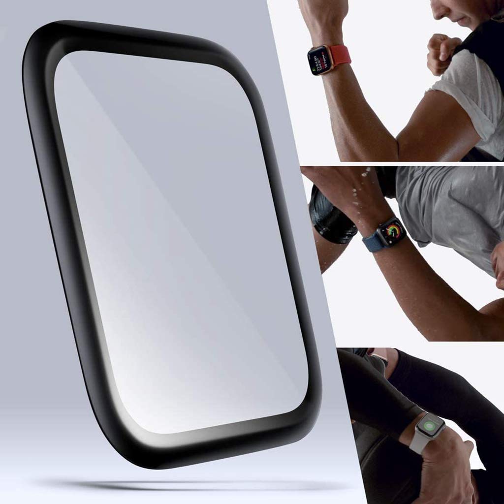 AUCER for Apple Watch Series 7 Screen Protector 41mm 【2 Pack】Tempered Glass Screen Protector 41mm Full Coverage 9H Anti Scratch Bubble F